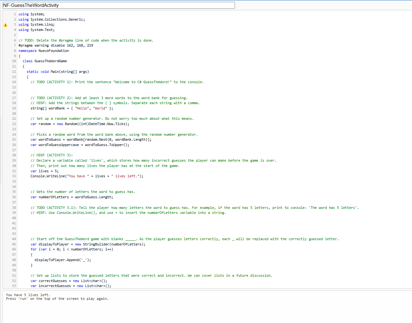 Nuevo Foundation Workshops